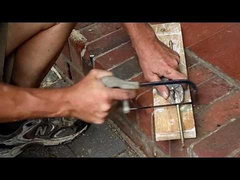 Cutting All thread Steel with Mini Hack Saw