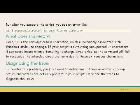 Resolving the \\r\\r\\r Issue in Your Bash Script