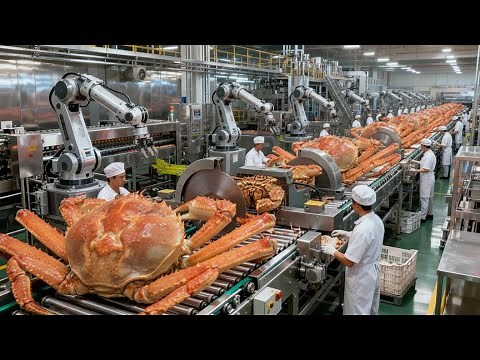 UNBELIEVABLE Crab Factory - Complete Manufacturing Process!