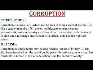 Corruption in India| Sociology| BA| UGC NET |PSC| Meaning| Definition| Causes | Impact| Solution