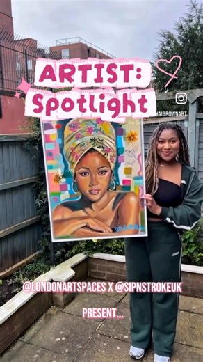 London Art Spaces 🎨 on Instagram: "We're super excited to finally announce this next event ♥️😀 This February, London Art Spaces will be collaborating with @sipnstrokeuk to bring to London the greatest ever celebration of Black artists, creatives and culture at the @articlesartshow 🖤🎨 The first artist we are introducing tonight who will be there showcasing is the beautiful Tajai @tajaibrownart - "Tajai’s work is inspired by a deep connection to nature, ancestral roots, and imagined fantasy wo