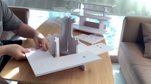 WANLIAN 3-Tier Corner Retail Table Display Stand, Portable Display Rack Shelves for Vendors, Craft Shows, Farmers Market, Pop Up Shop Countertop Black Risers for Display, Soap, Candles, Tumblers