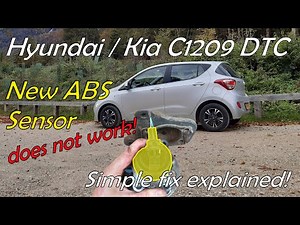 Hyundai C1209 fault code - When a new ABS sensor doesn't work - Diagnosis and a very simple repair