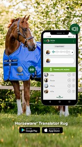 Just Launched❗️ Presenting The Horseware Translator Rug 📱 Revolutionizing how horses and their riders communicate🐴👩‍👦 Translate every whinny, neigh and nuzzle your horse makes through our exclusive app available on the app store today. #AprilLaunch #Invention #TalkingHorse | Horseware