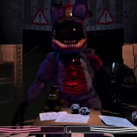 Nightmare Withered Bonnie in FNaF 2 (FNaF Jumpscares)