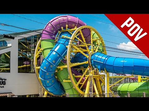 Medusa's Slidewheel: Crazy ROTATING Water Slide at Mt. Olympus | 1st in USA