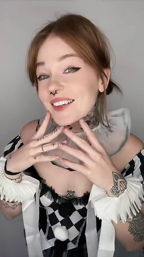 Gothic jester cosplay makeup transformation tutorial