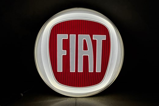 No Reserve: Illuminated Fiat Sign