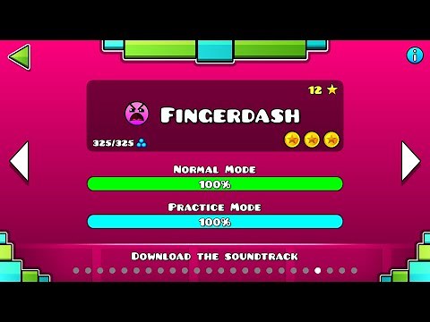 "Fingerdash" 100% Complete [All Coins] – Geometry Dash