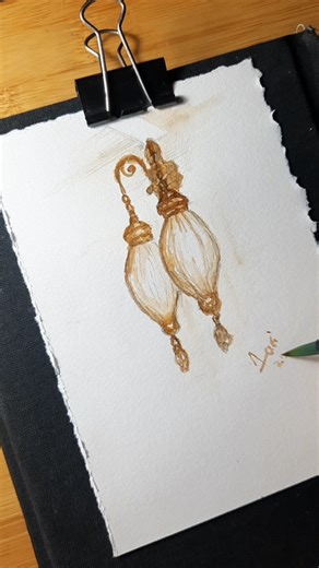 lamp painting 🥰 #watercolor #illustration #drawing #lamp