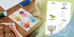 Seasons Handprint Activity Poster