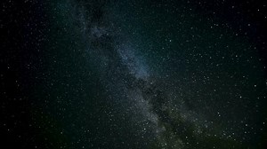 Timelapse of moving The Milky Way in night sky. 4K