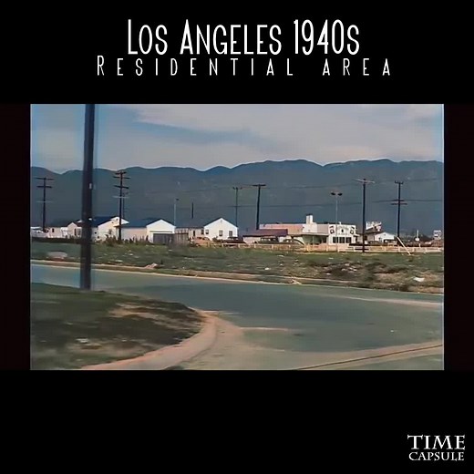 Los Angeles 1940s Residential Area in Color🏡🏡 Restoration by NASS 60fps, Sabilization, Remastered, Colorization Support NASS's Channel, Link in Comments :⬇ | Amazing Time Capsule