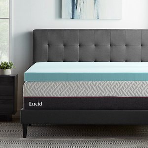 Lucid 4" Cooling Gel with Aloe Plush Memory Foam Mattress Topper, King - Walmart.com