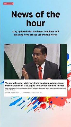 Breaking News: 'Deplorable act of violence': India condemns abduction of three nationals #abduction