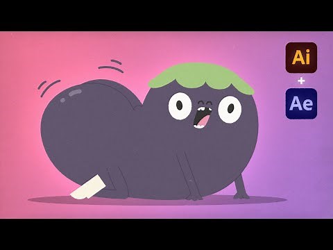 ► How to CREATE and ANIMATE a fun CHARACTER 🤪 STEP-by-STEP Illustrator and After Effects Tutorial