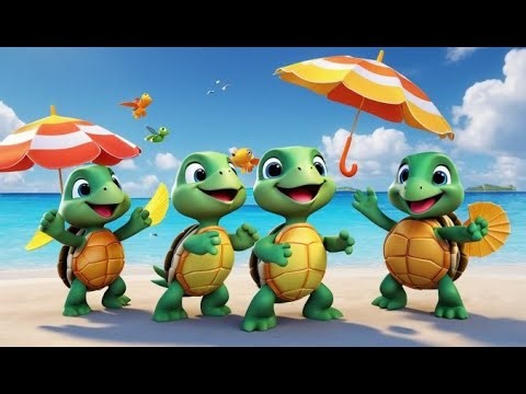 Seven Tiny Turtles Count to Ten | Nursery Rhyme Song for Kids
