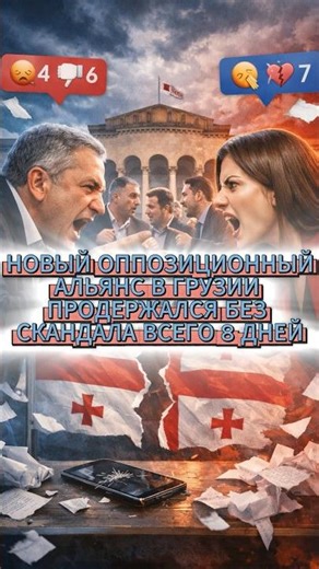 Новый оппозиционный альянс в Грузии продержался без скандала всего 8 дней