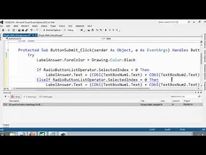 Visual Studio Express 2012 For Web Tutorial 6 RadioButtonList And If Statements