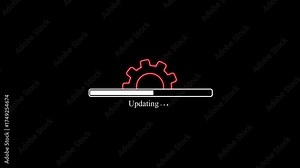Software Updating Animatio, Update Process Animation, Modern Software Upgrade Screen.