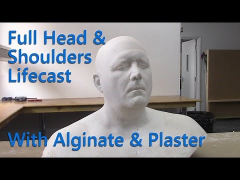 Full Head & Shoulders Lifecast using Alginate and plaster