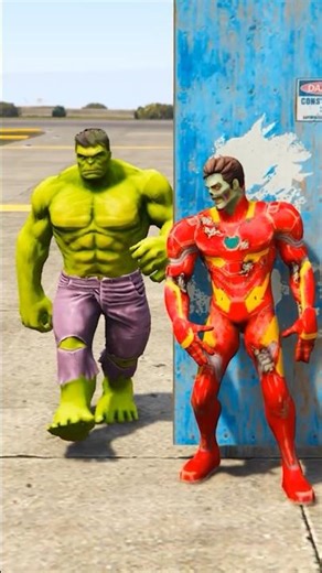 ZOMBIE HULK 🆚 ZOMBIE IRONMAN & DEADPOOL | MARVEL ANIMATION #2 #shorts #spiderman #homemaranha