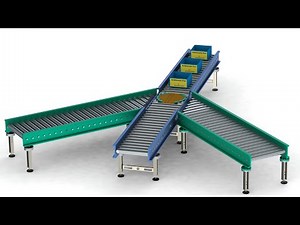 Product Sorting Roller Conveyor Model Motion Study in Solidworks