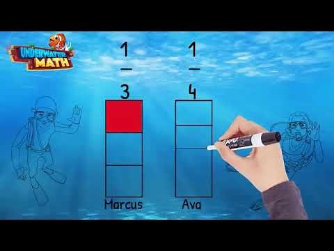 Real World Problems - Comparing Fractions with Like Numerators - 3rd Grade