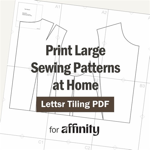 Sewing Pattern Tiling Print Template for Affinity, Letter Size (PDF) - Etsy