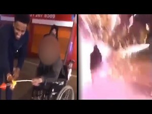 Homeless man 'blown up' by firework in disgusting prank