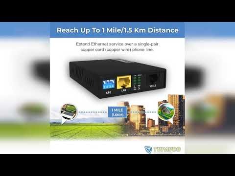 Review: Ethernet Extender Kit Tupavco TEX-200 - Cable Extension up to 5000ft Over Phone Line o...