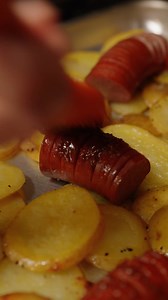 34K views · 138 reactions | Meet the cheat code for weeknight dinners: Hasselback Kielbasa. One sheet pan, zero stress, all flavor  Grab the recipe here: https://bit.ly/4cWxfOO | Traeger Grills | Facebook
