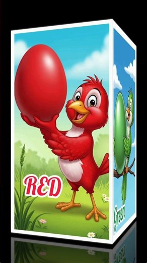 learn colours name with colorful birds and eggs