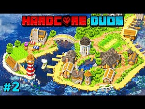 We Transformed an ISLAND in Duos Hardcore Minecraft