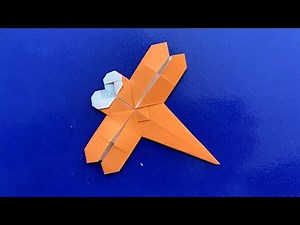 Learn how to fold an Origami Dragonfly Easy for beginners
