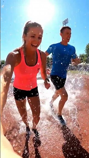 Runners Splash Through 3000-Gallon Water Obstacle!