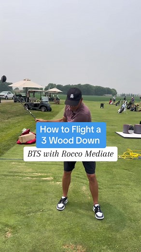 How to flight a 3 wood down with Rocco Mediate #roccomediate #golf #golfswing #golfswingtip #golfswingdrill