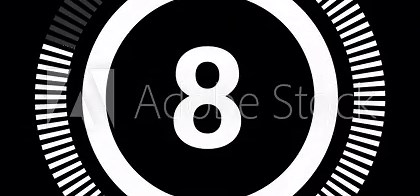 10 second countdown with circle animation, 10 to 0 animation countdown. 4K video Stock Video