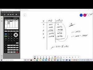 Mean and Standard Deviation of Probability Distribution on TI-84