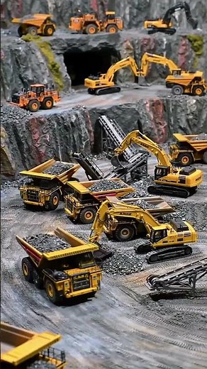 Incredible Miniature Mining & Construction Site: Heavy Equipment Models in Action!