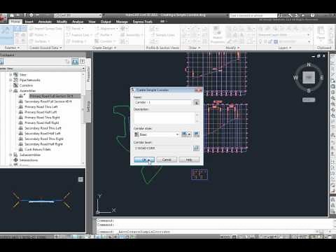 How to create a corridor in AutoCAD Civil 3D 2011