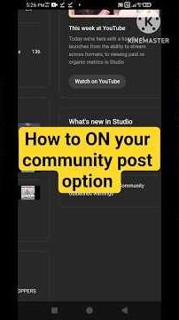 How to ON your community post option #shorts