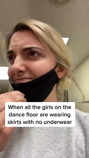 Girls Dancing in Skirts without Underwear