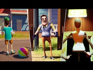 All Hello Neighbor Cutscenes in Old Style