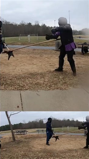 Uh-oh! #hema #martialarts #combatsport #billhook #halberd #fail #disarm