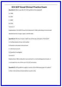 ICH GCP Good Clinical Practice Exam 636x882