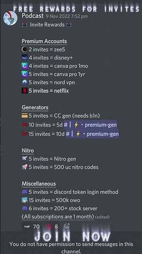 free rewards for invite discord server