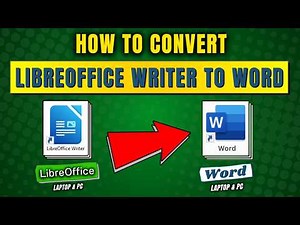 How to Convert LibreOffice Writer Document into a Word Document
