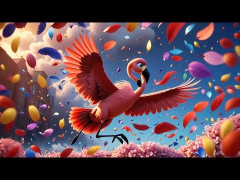 Flamingo Flew in a Feather Storm 🦩🌪️ | Fun Kids Storytime | Educational Video for Children