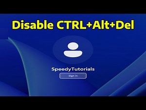 How To Disable CTRL+ALT+DEL on Lock Screen in Windows 11
